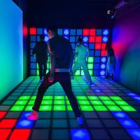 China Super Grid Game Pixel 30x30cm Interactive Light Vloer Lava Active Game Led Floor for sale