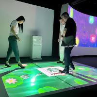 China Removable Ground Floor Projection 3300 Lumens For Amusement Park for sale