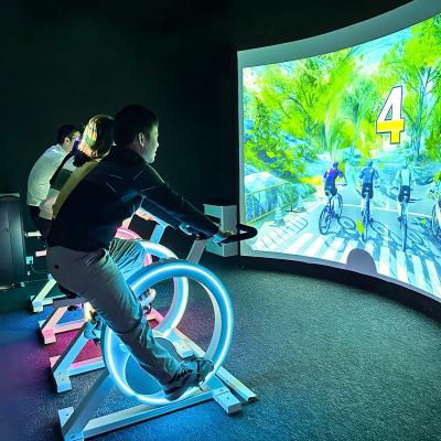 China 1280x800 AR Interactive Wall System Exercise Bike With Interactive Games for sale