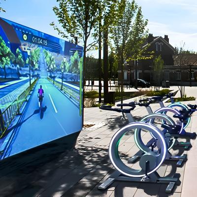 China Dynamic Bike VR Game Fitness Interactive Wall Projection Outdoor / Indoor for sale