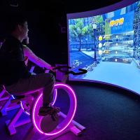 China Healthy Sports Game Ar Interactive Dynamic Bicycle Racing Projection Game for sale