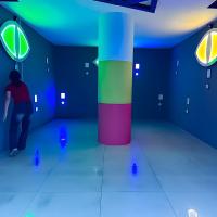 China Scary Escape Room Interactive Light Hide Wall Game Team Cooperate For Kids Adults for sale