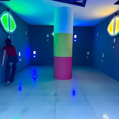 China Scary Escape Room Interactive Light Hide Wall Game Team Cooperate For Kids Adults for sale