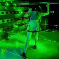 China Indoor Laser Light Game Professionnel Mobile Laser Maze Game With Software for sale