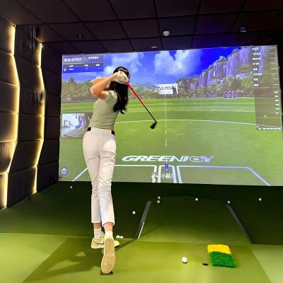 China 3d Projection Indoor Infrared Induction Golf Simulation Trainer Golf Simulator for sale
