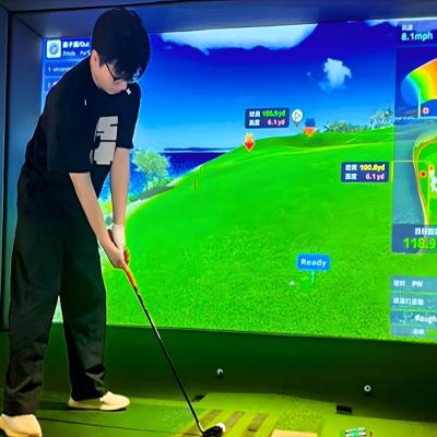China Realistic Sports Ar Golf Simulator Interactive Golf Projection Wall Golf Simulator for sale