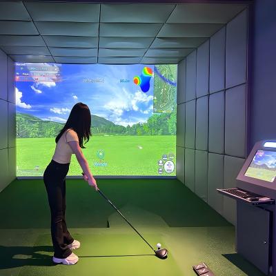 China Factory Direct Golf Simulator Indoor Family Golf Screen Interactive Projection for sale