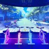 China Indoor Outdoor Playground Facilities Dynamic Racing Interactive Projection Bike Game for sale