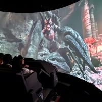 China Indoor Rich Films Large Projection Curved Screen Dynamic 7d Railway Theater for sale