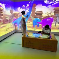 China 3d Holographic Interactive Painting Aquarium Interactive Projection Kids Game for sale