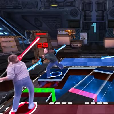 China Most Popular Immersive Interactive Projection Games Laser Sword Duel Multiplayer for sale