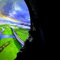 China 360 Degree Immersive Experience Projection Dome Screen Flying Cinema for sale