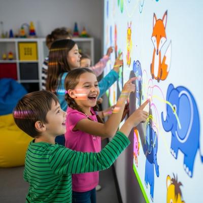 China Interactive Wall Projection Painting Game for Kids – Create & Play! for sale