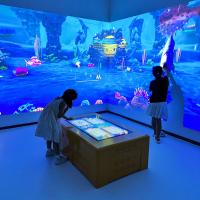 China Interactive Wall Projection 3400 Lumens 1024x768 Resolution for Amusement Parks for sale