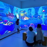 China AR 3D Interactive Magic Drawing Projector LCD Touch Screen Projection Game Wall for Kids Educational Home for sale