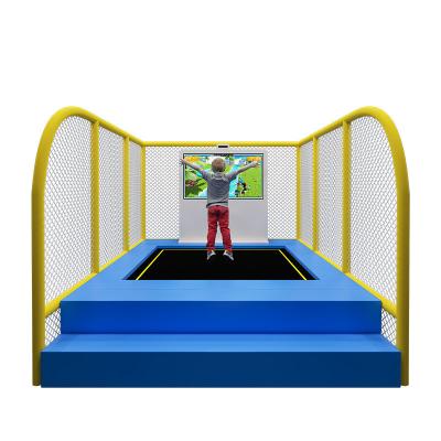 China Indoor 55 Inch All-in-one Kinect Screen Interactive Games Trampoline Park Kids Playground Jumping AR Trampoline for Children for sale