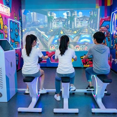 China 2026 New Indoor School Daycare Sports Games  AR Dynamic Bicycle Exercise Bike Video Projector Interactive Projection Game for sale