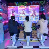 China Commercial-Grade Indoor Interactive Projection Cycling Bike with Aluminum Frame and Immersive  Racing Game System for Gyms for sale