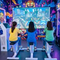 China Immersive Commercial Cycling Interactive Projection Game Bike Smart Fitness System for Activity Gyms and Youth Centers for sale
