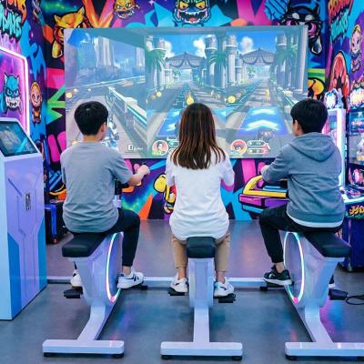 China Amusement Park Interactive Projection Game Exercise Bike Video Sport Projector Games Dynamic Bicycle Cycling Simulator for GYM for sale