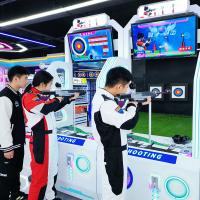 China Dual Player Real Sense Shooting Arcade Machine Large Scale Coin Operated Game Center Entertainment Cool Lighting Sound for sale