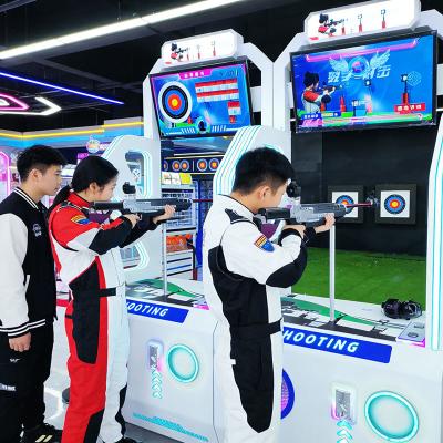China Dual Player Real Sense Shooting Arcade Machine Large Scale Coin Operated Game Center Entertainment Cool Lighting Sound for sale