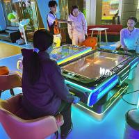 China Digital Billiard Indoor Playground Coin Arcade Machine AR Electronic Interactive Pool Table Digital Pool Table Smart Pool Table for sale