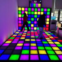 China 30x30cm RGB Interactive LED Floor with 1000 Levels for Dance and Grid Games for sale