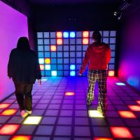 China 30x30cm RGB Color Interactive LED Floor Game with 1000 Levels for Shopping Malls and Playgrounds for sale