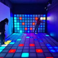China 30x30cm RGB Color Interactive LED Floor with 1000 Levels for Dance and Games for sale