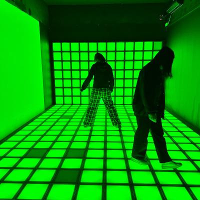 China 30x30cm RGB Lighting Pressure Sensing Interactive LED Floor Game for Kids and Events for sale