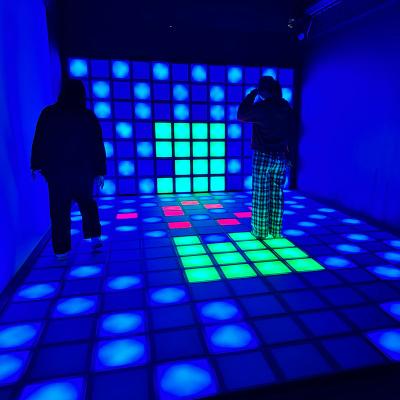 China Interactive LED Floor with RGB Color and 30x30cm Tile Size for Multiplayer Game Modes for sale