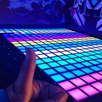 China 30x30cm RGB Color Interactive LED Floor with 1000+ Game Levels for Indoor Entertainment for sale
