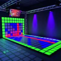 China 30x30cm RGB Color Interactive LED Floor with 1000+ Game Levels for Indoor Entertainment for sale