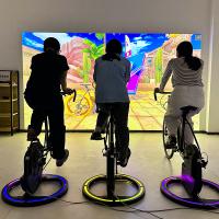 China Interactive Projection Bike with 3500 Lumens Brightness and 1280*800 Resolution for Lifetime Free Game Updates for sale