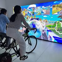 China Interactive Exercise Bike with 3500 Lumens Gamified Cycling Projection System Featuring 3 Game Modes and Ultra-Low Latency Tracking for sale