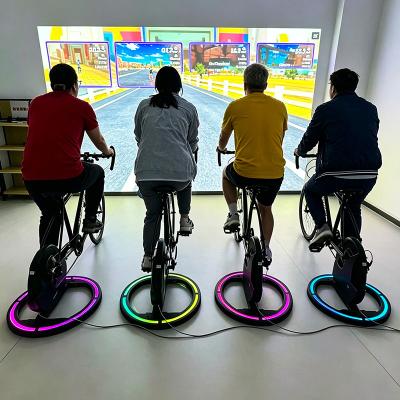 China Interactive Exercise Bike with 3500 Lumens Gamified Cycling Projection System Featuring 3 Game Modes and Ultra-Low Latency Tracking for sale
