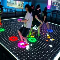 China P3.97 Walkable LED Interactive Floor Tile with 100-500kg Max Capacity and 6 Popular Games Included for sale
