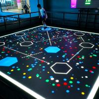 China High-Sensitive Interactive LED Floor with 6m*6m/7m*7m 86-inch Large Screen and 6 Popular Games for sale
