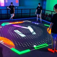 China Sturdy Interactive LED Floor Game System with 5m*5m or 6m*6m/7m*7m Large Screens and 6 Selectable Games for sale