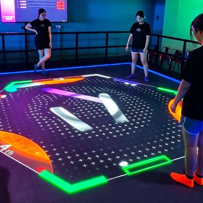 China Sturdy Interactive LED Floor Game System with 5m*5m or 6m*6m/7m*7m Large Screens and 6 Selectable Games for sale