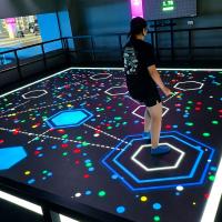 China Sturdy Interactive LED Floor Game System with 5m*5m or 6m*6m/7m*7m Large Screens and 6 Selectable Games for sale
