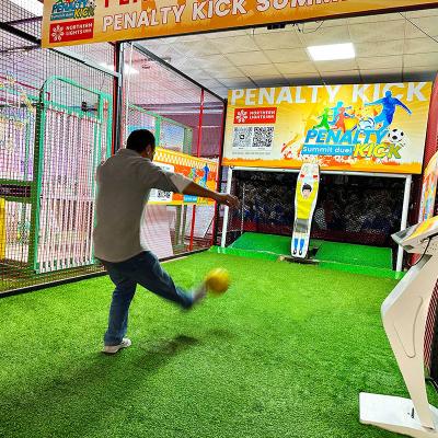 China Commercial 4x8x3m Interactive Soccer Goal Game with High-strength Iron Frame for 1-4 Players for sale