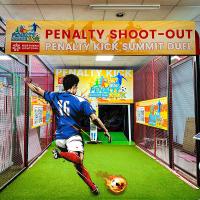 China Customizable Indoor Football Goal Challenge Game Machine with High-Strength Iron Frame for 1-4 Players for sale