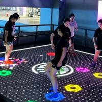 China Aurora Motion Self-Illuminating LED Floor Game with Durable Panels for Venues for sale