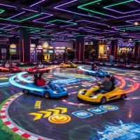 China Immersive Interactive Projection Go-Kart Racing Game Indoor Electric Battle Kart for Amusement Park for sale