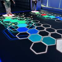 China Aurora Motion Interactive LED Floor Screen System with 8 Built-in Games and 5m*5m Large Screen for Multiplayer Game Modes for sale