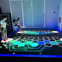 China Aurora Motion Interactive LED Floor Screen System with 8 Built-in Games and 5m*5m Large Screen for Multiplayer Game Modes for sale