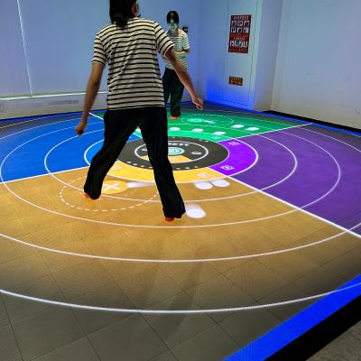 China Aurora Motion XR Interactive LED Floor Game with 5x5m LED Floor Screen and 86-inch Large Screen Featuring 6 Out of 10 Popular Games for sale