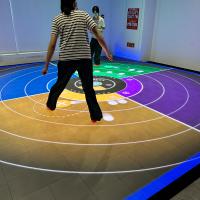 China Interactive LED Floor Game System with 6 Selectable Games, 86-inch Large Screen, and Multiplayer Team Battle Modes for sale